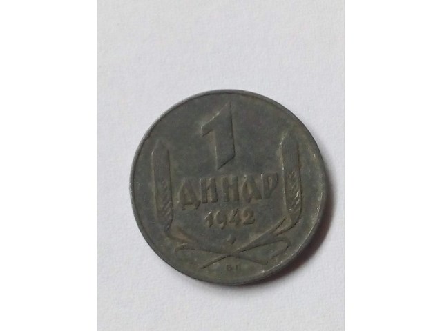 1 Dinar 1942.godine - Okupacija Srbije - Nedicev Dinar