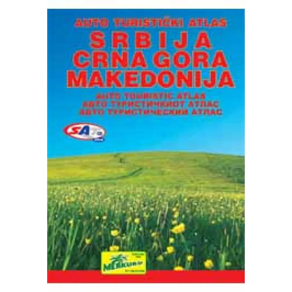 SRBIJA CRNA GORA MAKEDONIJA AUTO ATLAS