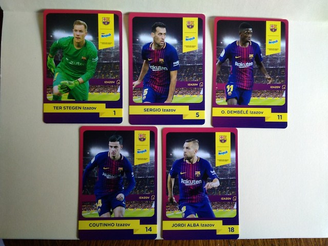 Barcelona Nesquik Izazov - 5 različitih kartica.
