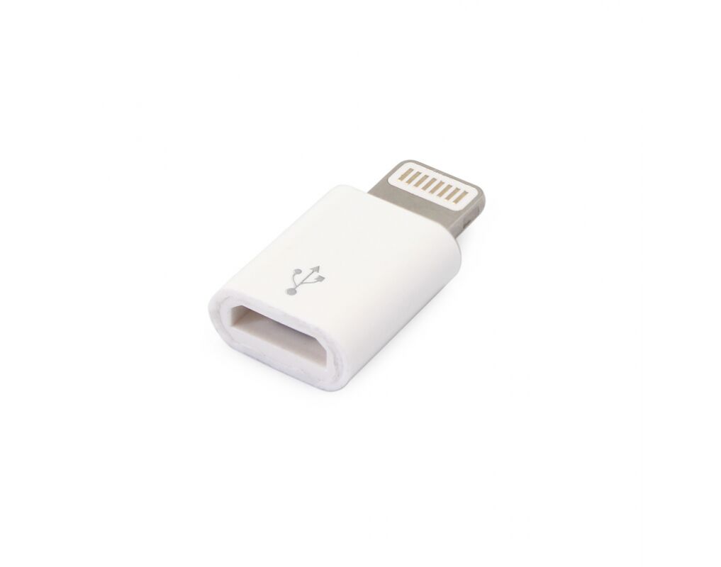 Adapter micro USB na iPhone beli