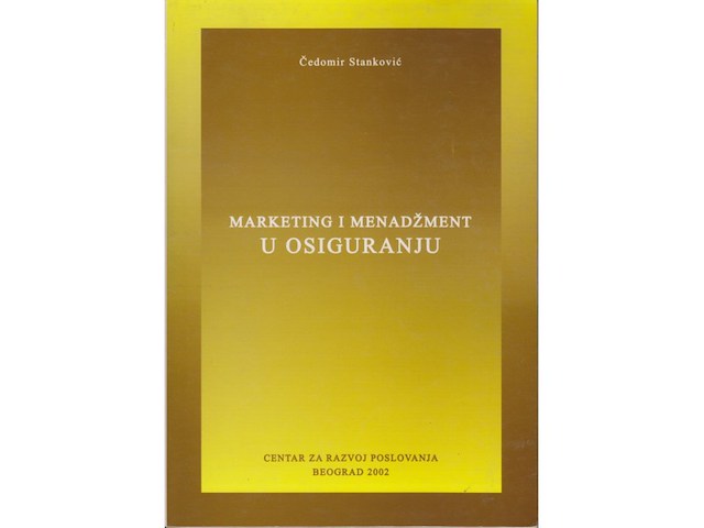 MARKETING I MENADŽMENT U OSIGURANJU