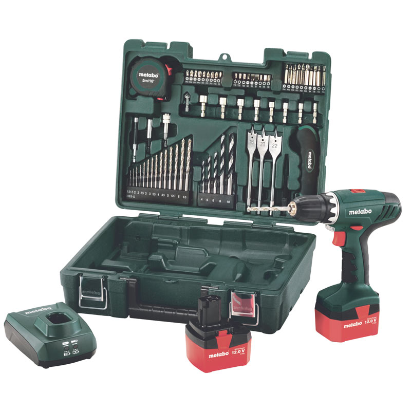 Metabo - Akumulatorska bušilica/odvrtač BS 12 NiCd Mobile workshop set