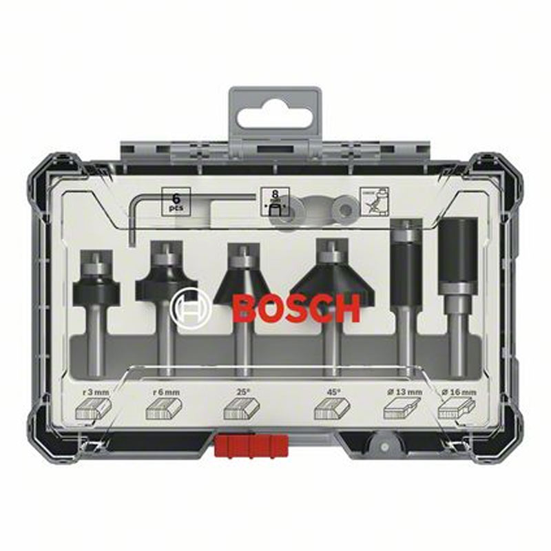 Bosch - 6-delni set Karbidnih glodala Standard for Wood - "Trim&Edging" 8 mm