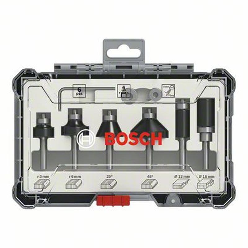 Bosch - 6-delni set Karbidnih glodala Standard for Wood - "Trim&Edging" 6 mm