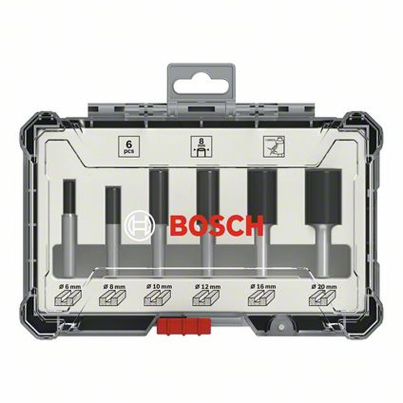 Bosch - 6-delni set Karbidnih glodala Standard for Wood - "Straight" 8 mm