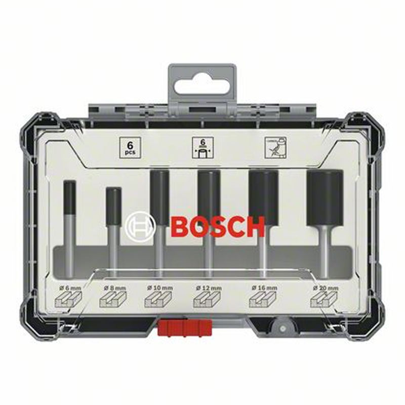 Bosch - 6-delni set Karbidnih glodala Standard for Wood - "Straight" 6 mm