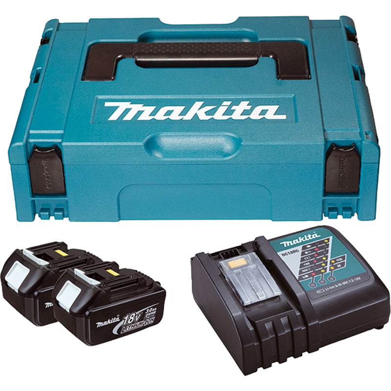 Makita - LXT set L1830x2, DC18RC 196693-0