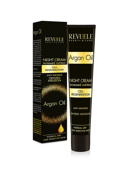 Noćna krema protiv bora REVUELE Argan Oil