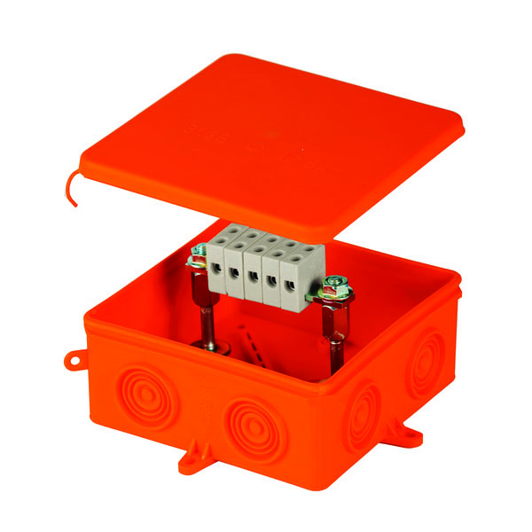 Kutija sa poklopcem Kopos 8135, 105x105x40mm (ŠxVxD), mehanička čvrstoća IK06, IP54, samogasiva
