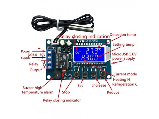 TEMPERATURNI KONTROLER SA LCD DISPLEJOM