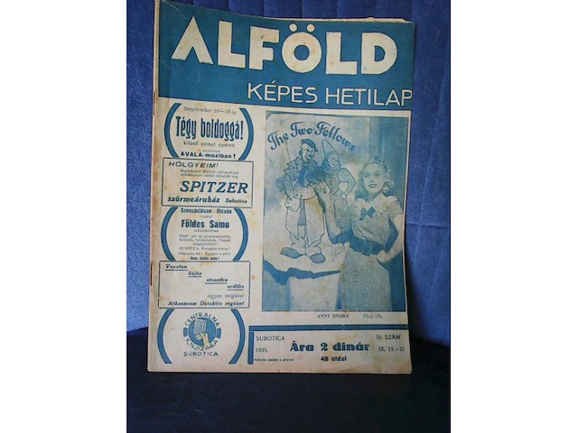 ALFÖLD 3O SZÁM 1935/SZEPTEMBER 15-21