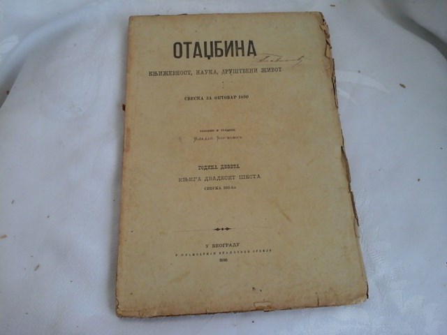 Otadžbina književnost nauka oktobar 1890 sveska 103