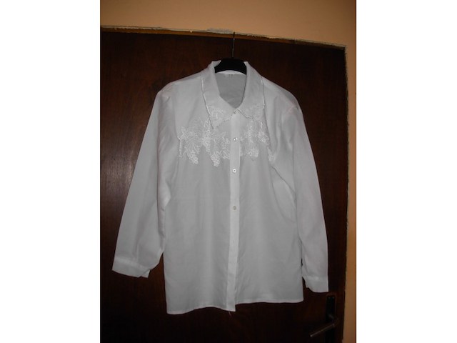 Bela košulja sa čipkom,xxl