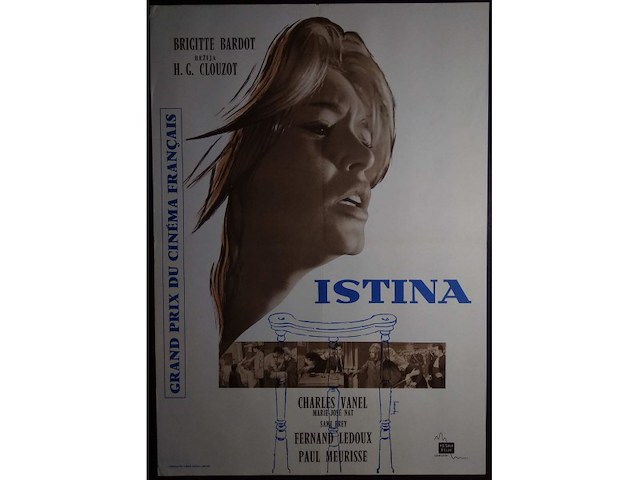 ISTINA (1962) Brizit Bardo Kluzo FILMSKI PLAKAT