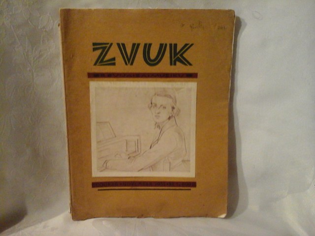 Zvuk revija za muziku novembar 1933 br 1