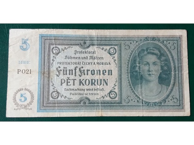 5 KORUN 1940