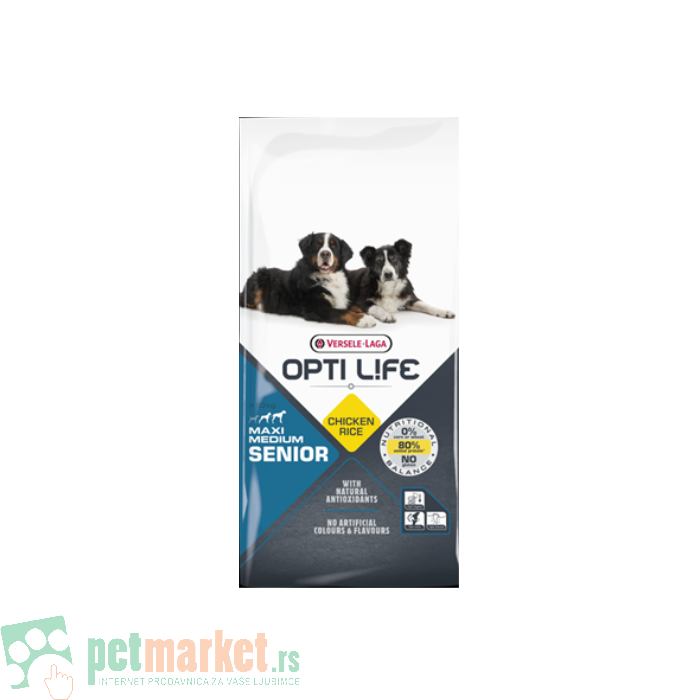 Opti Life: Hrana za starije pse Medium/Maxi Senior, 12.5 kg