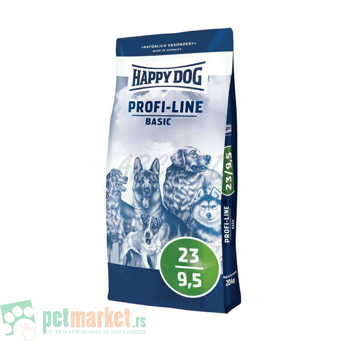 Happy Dog Profi Line: Hrana za pse 23/9.5 Basic, 20 kg