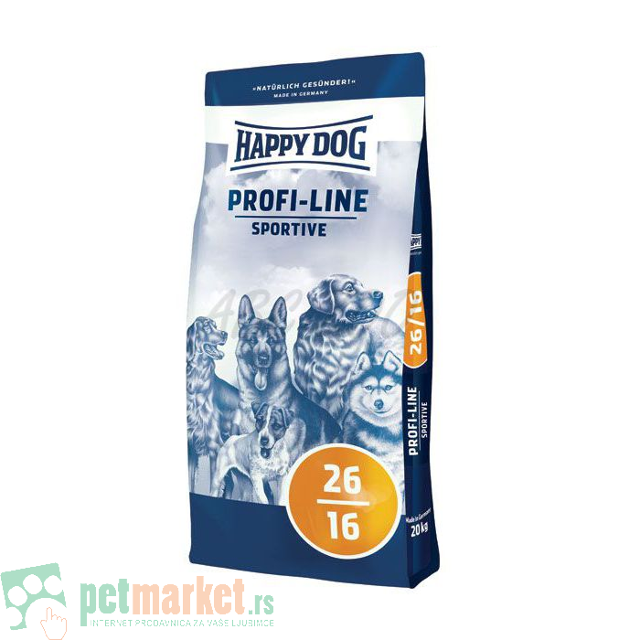 Happy Dog Profi Line: Hrana za pse 26/16 Sportive, 20 kg