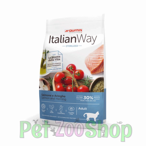 Italian Way Cat Adult Sterilized Salmone e Aringhe