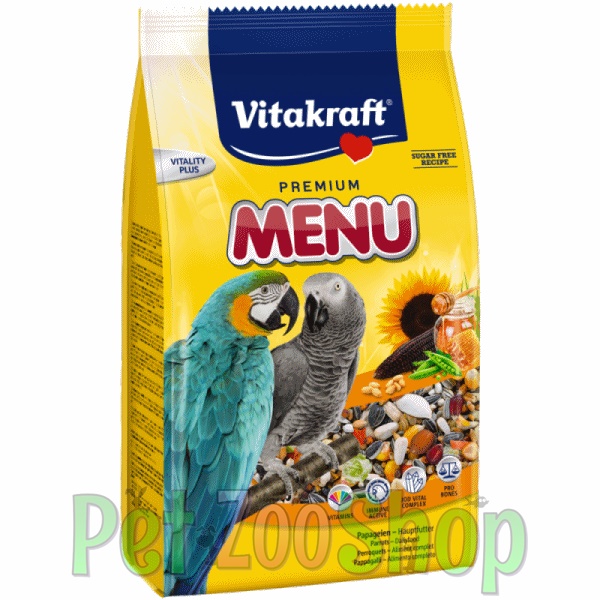Hrana za velike papagaje sa medom 1kg Vitakraft