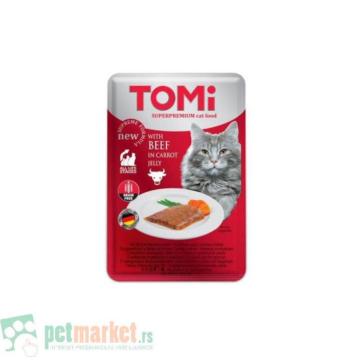 Tomi: Komadići mesa u želeu za mačke, 100gr x 20kom