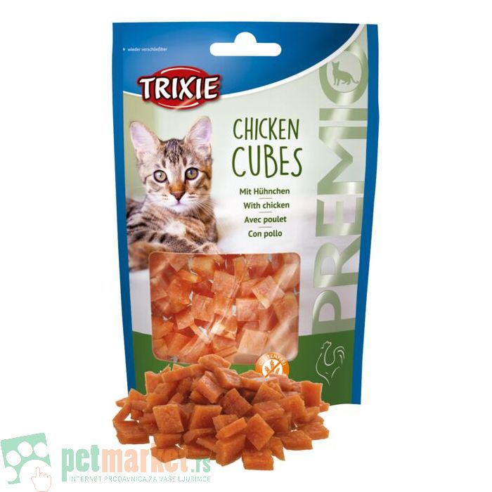 Trixie: Poslastica za mace pileće kockice Chicken Cubes, 50 gr