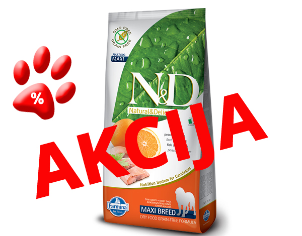 Farmina ND Hrana za odrasle pse velikih rasa riba pomorandža bez žitarica