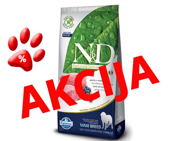 Farmina ND Hrana za odrasle pse velikih rasa jagnjetina/borovnica bez žitarica