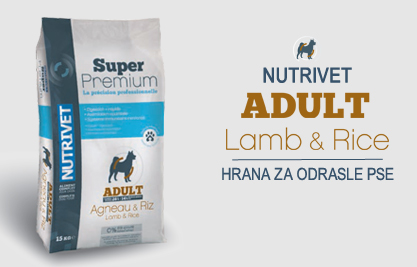 Nutrivet: Super Premium: ADULT Lamb & Rice 15kg