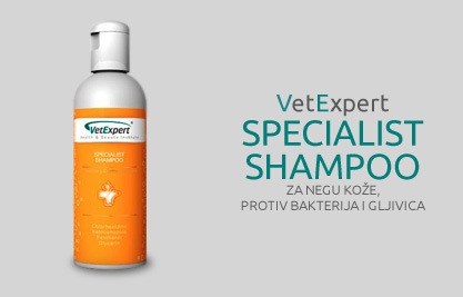 VetExpert: SPECIALIST SHAMPOO za negu kože, protiv bakterija i gljivica