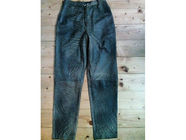 Kožne braon pantalone  br 36 Ledermann design