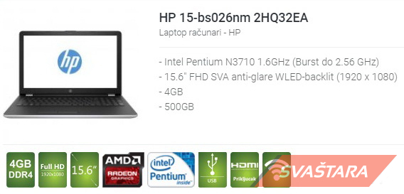HP 15-bs026nm 2HQ32EA