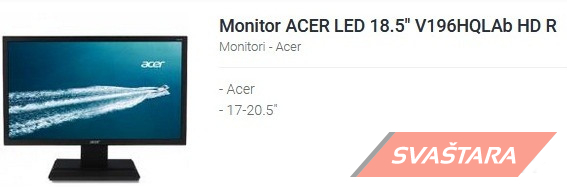 Acer led 18.5 V196HQLAb HD