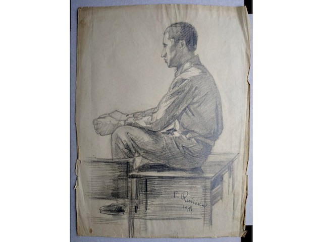 Pavel Ružička - crtež - olovka 1948