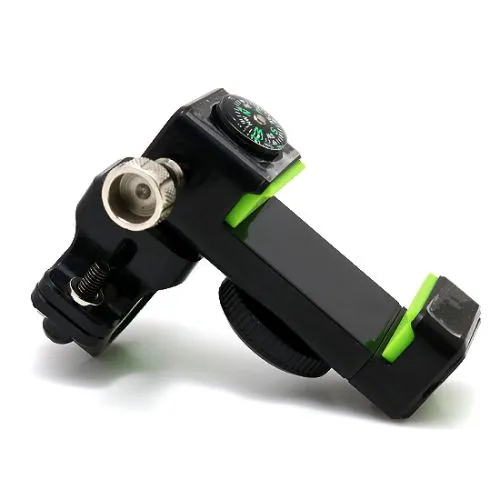 Drzac za mobilni telefon Q003 za bicikl sa svetlom i kompasom crno-zeleni (MS)