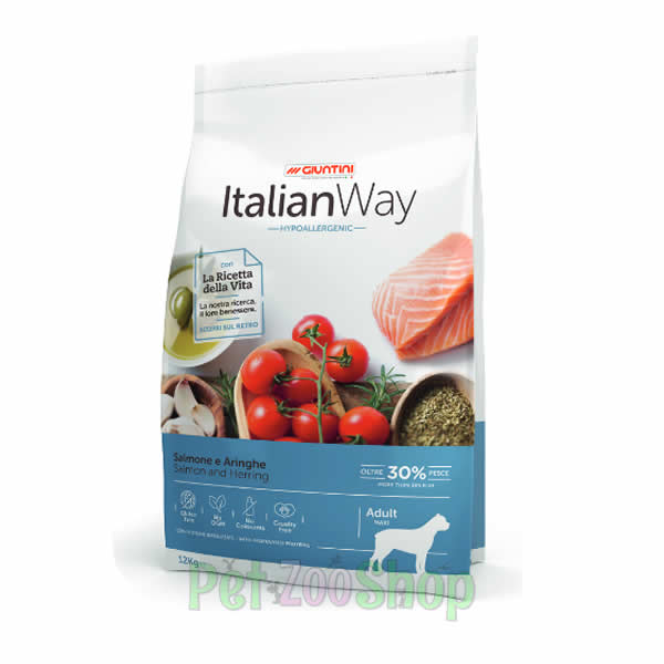 Giuntini Italian Way Hrana za pse Hypoallergenic Maxi, Losos i Haringa