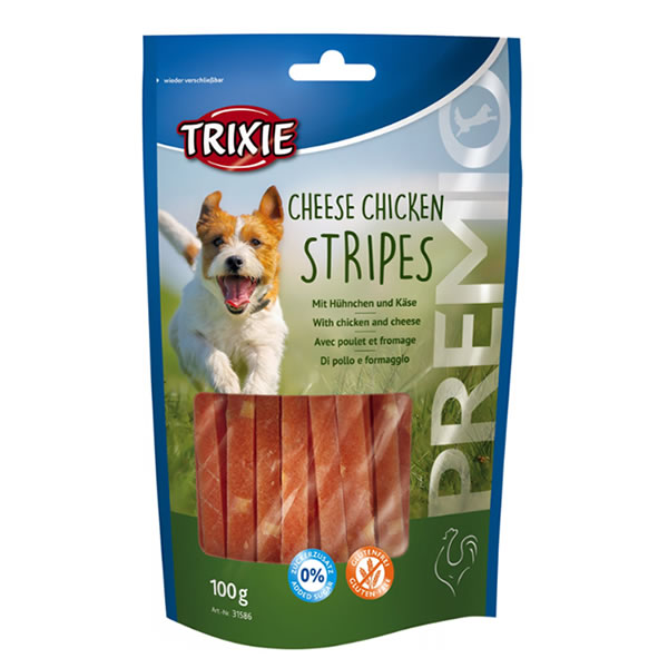 Trixie: Poslastica za pse PREMIO Cheese Chicken Stripes, 100 gr