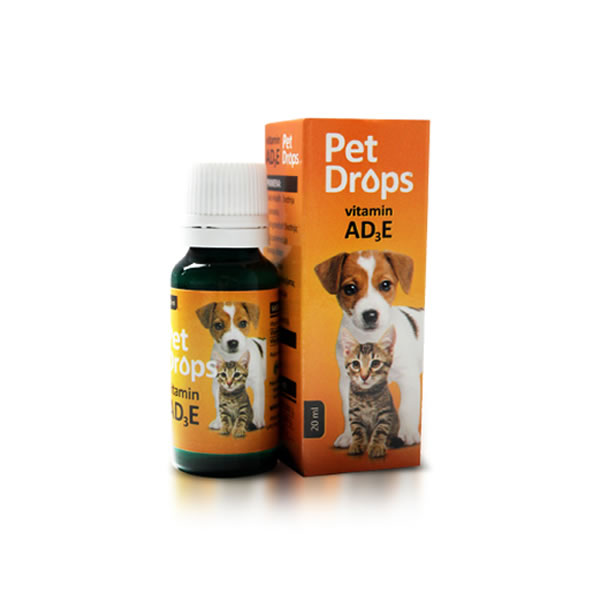 AD3E vodeni rastvor za pse i mačke Pet Drops, 20 ml
