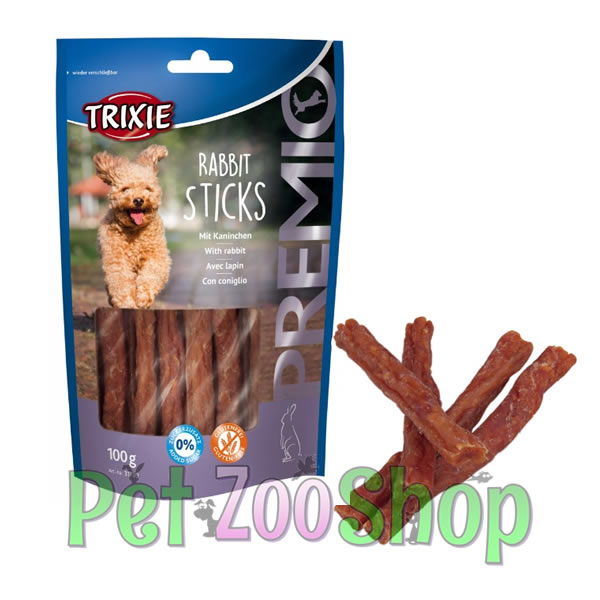 Trixie: Poslastica za pse Rabbit Sticks, 100 gr