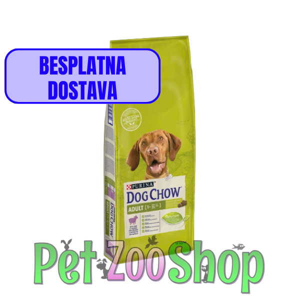 Dog Chow Hrana za pse Adult Jagnjetina i Pirinač, 14 kg