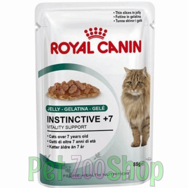 INSTINCTIVE +7  IN JELLY nežni komadići mesa u želeu za Mačke Royal Canin