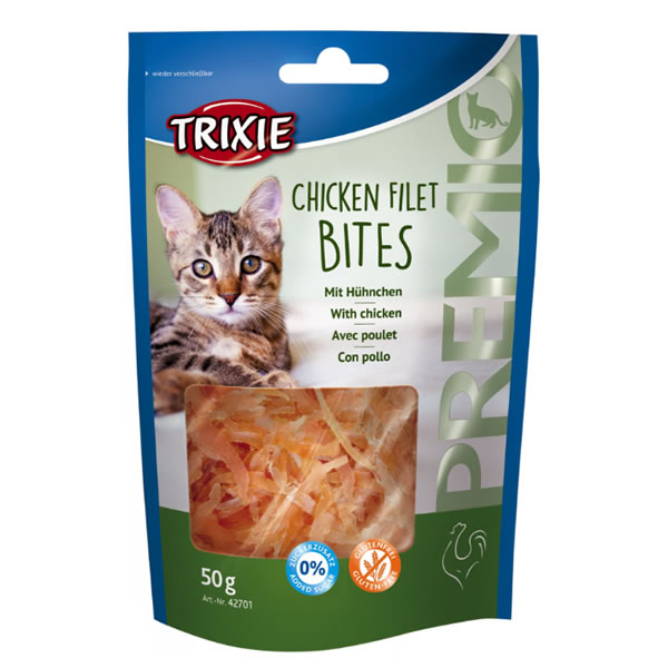 Trixie: Poslastica za mačke PREMIO Chicken Filet Bites, 50 gr