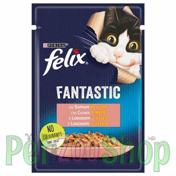 Felix: Kesica za mačke s lososom u želeu, 85g
