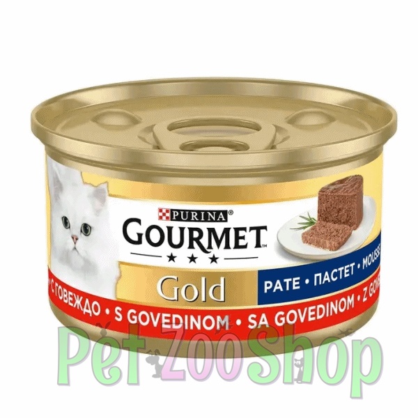 Gourmet Gold: Konzerva za mačke pašteta Govedina, 85g