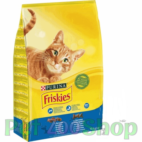 Friskies Briketi za mačke Adult Losos i Povrće, 10 kg