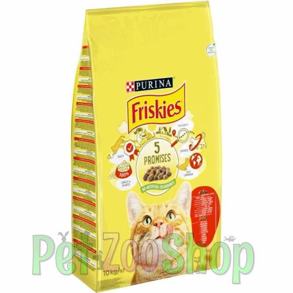 Friskies Briketi za mačke Adult Meso, Piletina i Povrće, 10 kg