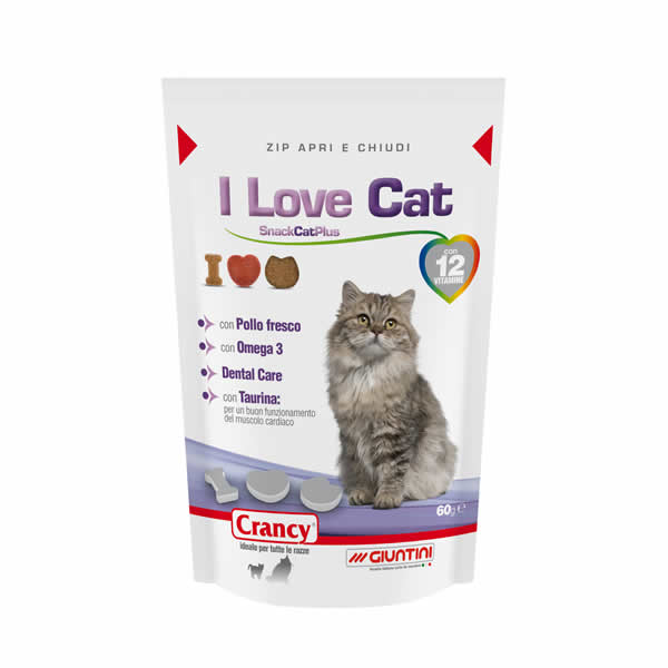 Giuntini Pet Crancy I Love Cat, 60 g