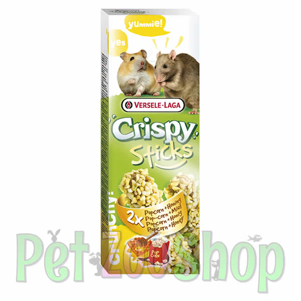 Versele-Laga: Poslastice za hrčke i miševe Crispy Sticks Popcorn & Honey, 2 kom