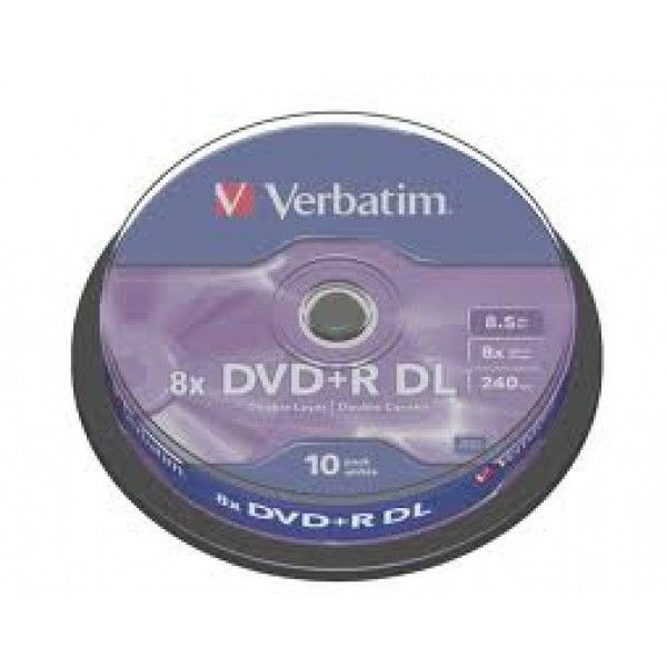 Verbatim 43666 Double Layer 8.5GB DVD+R DL 8X ( 55YB8+/Z )